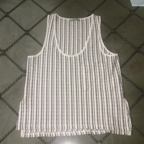 Zara | Tops | Zara Striped Tank With Pocket | Poshmark